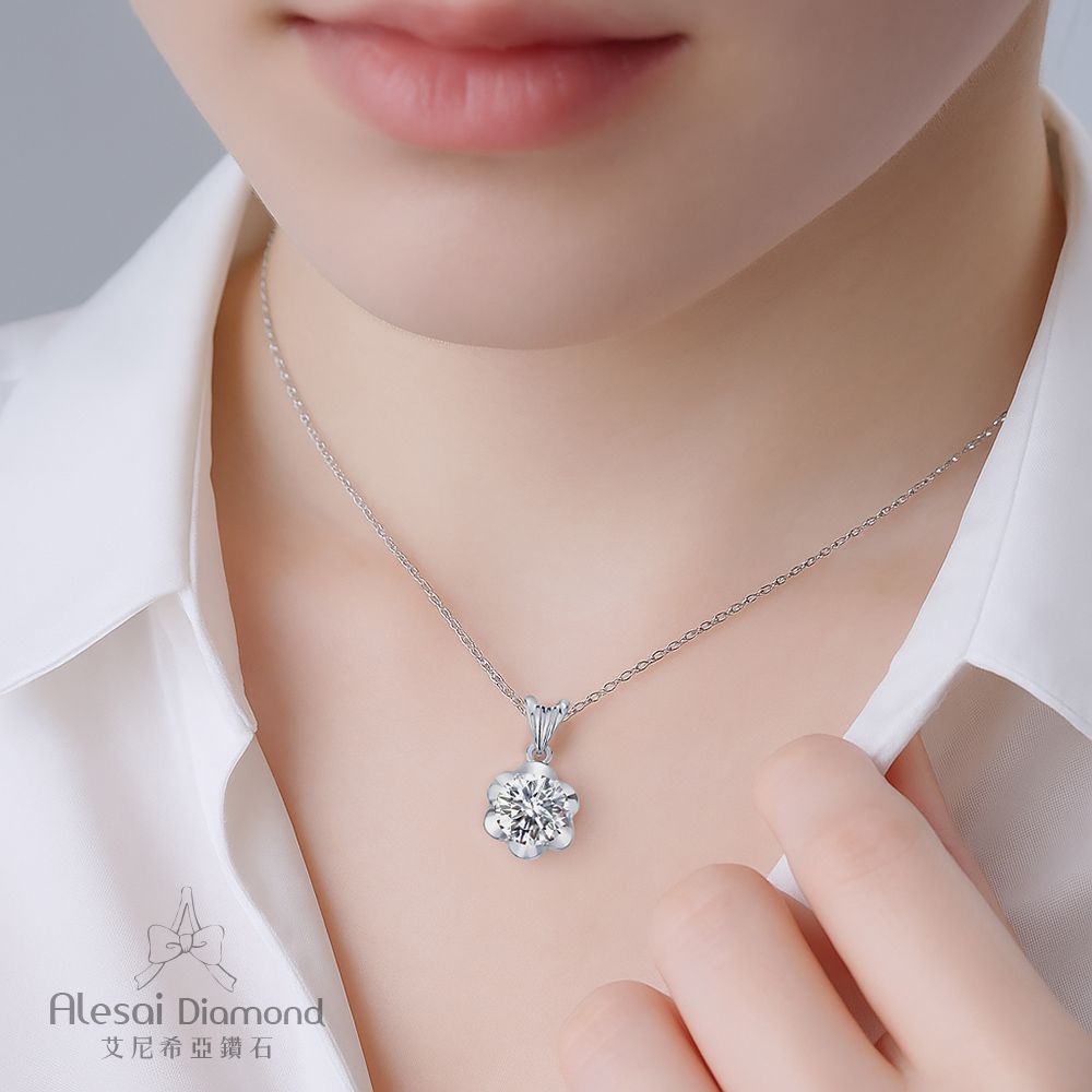 Alesai 艾尼希亞 1克拉鑽石項鍊 D/VVS1 3EX閃亮車工 培育鑽石項鍊 - PChome 24h購物