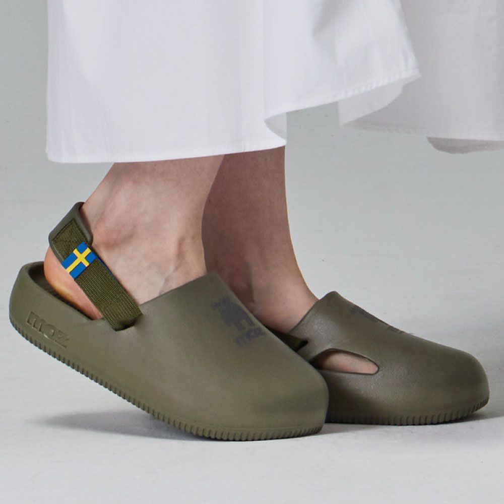 moz 瑞典駝鹿 巧巴達二代 舒適度升級 eva 2way 涼拖鞋(墨綠) - PChome 24h購物