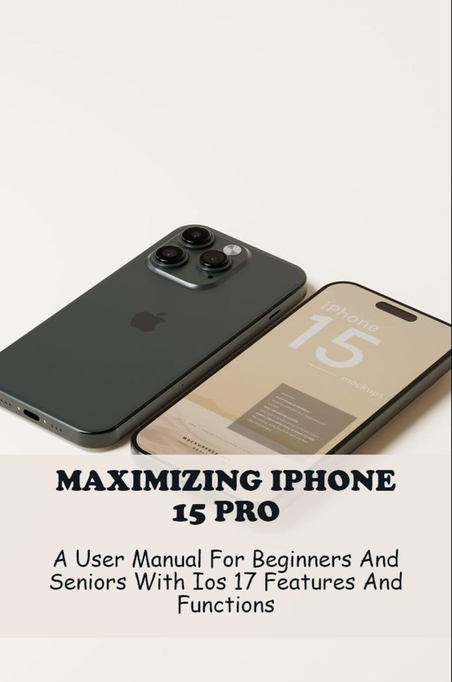 Maximizing iPhone 15 Pro A User Manual For Beginners And Seniors With Ios 17 Features And ...