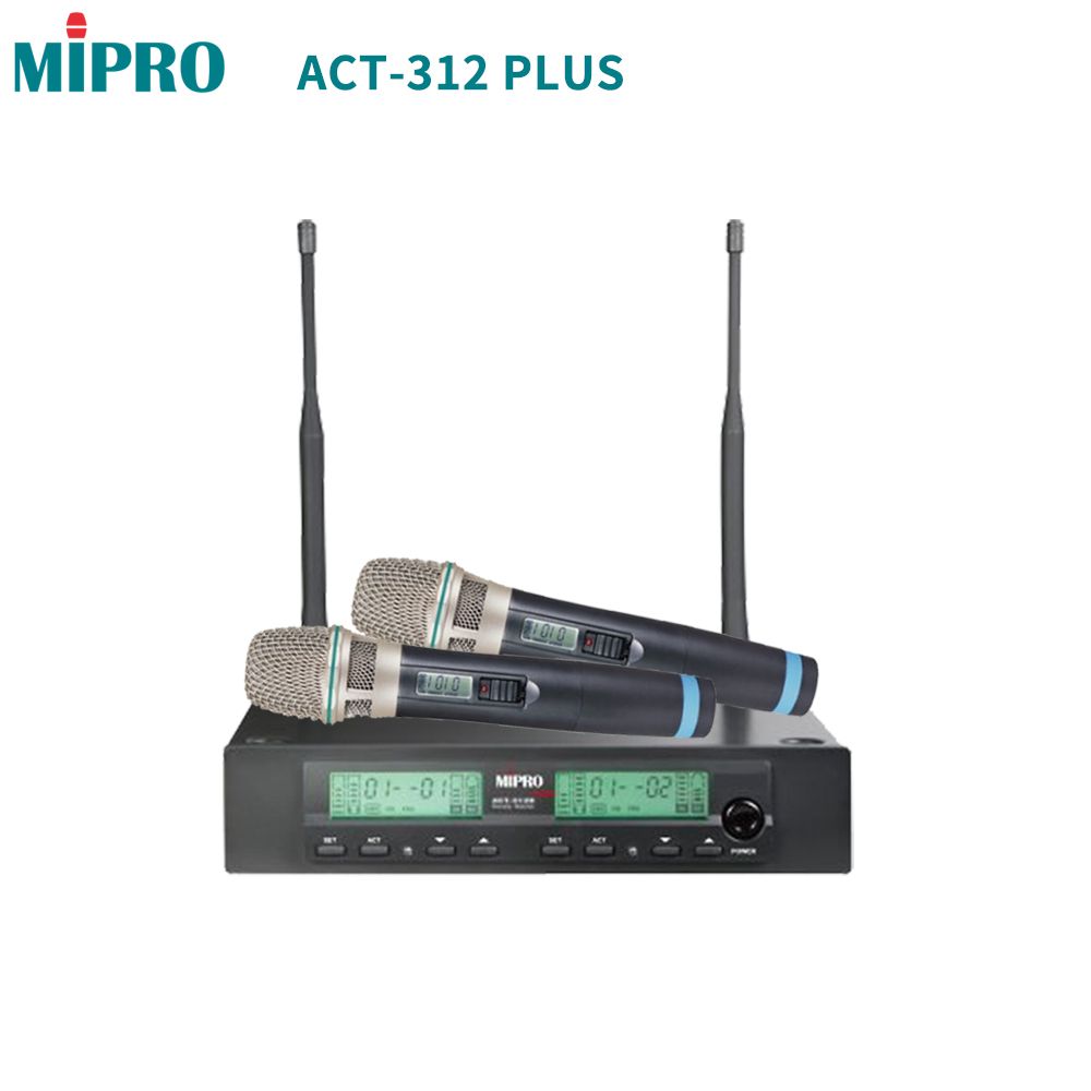 MIPRO 嘉強 ACT-312 PLUS 半U雙頻道自動接收器(ACT-32H管身/MU-90)六種組合任意選購 - PChome 24h購物