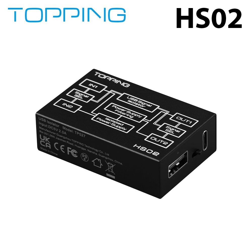TOPPING 拓品 HS02 旗艦 USB隔離器 公司貨 黑 - PChome 24h購物