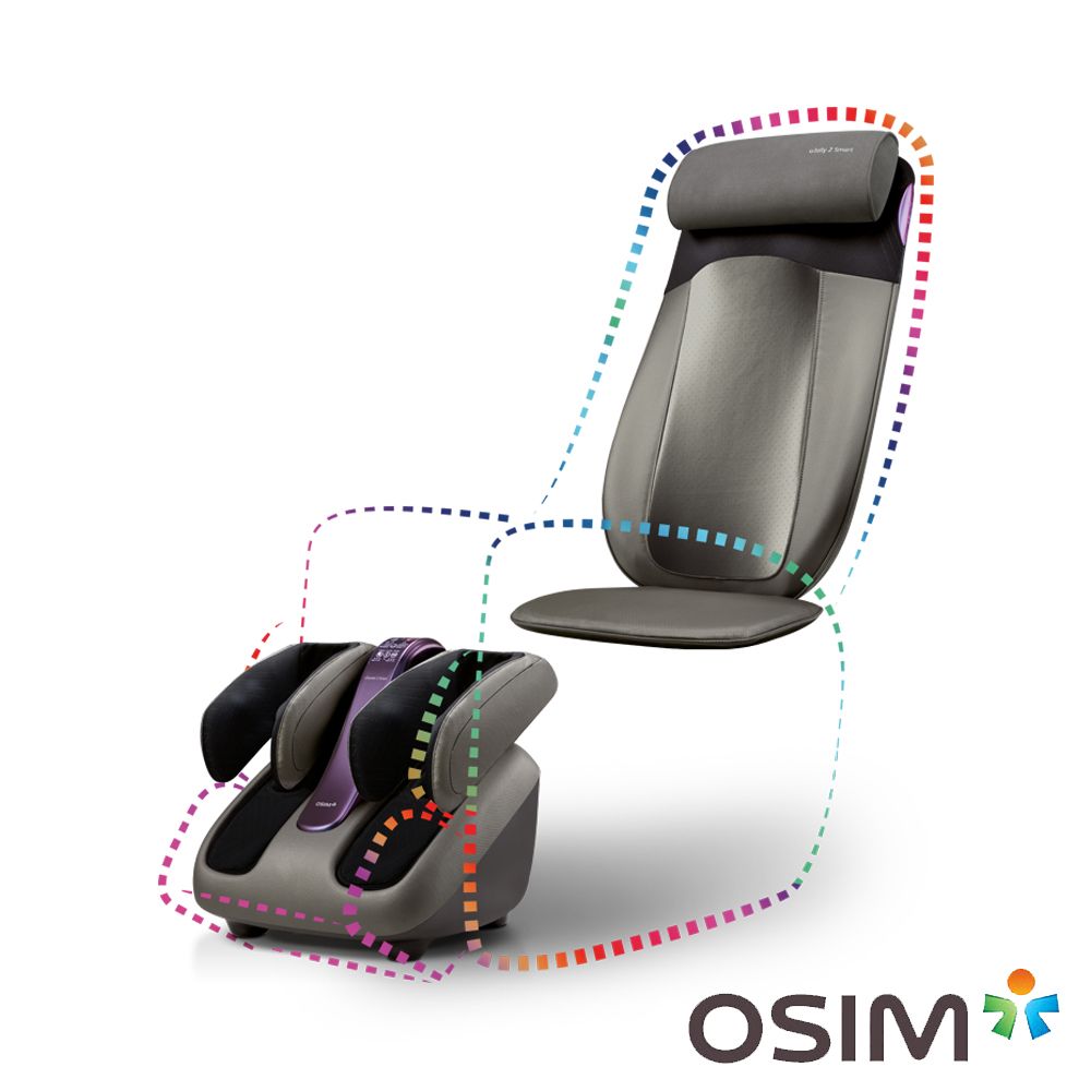 OSIM 智能DIY按摩椅 智能背樂樂2+智能腿樂樂2 OS-290S+OS-393S - PChome 24h購物