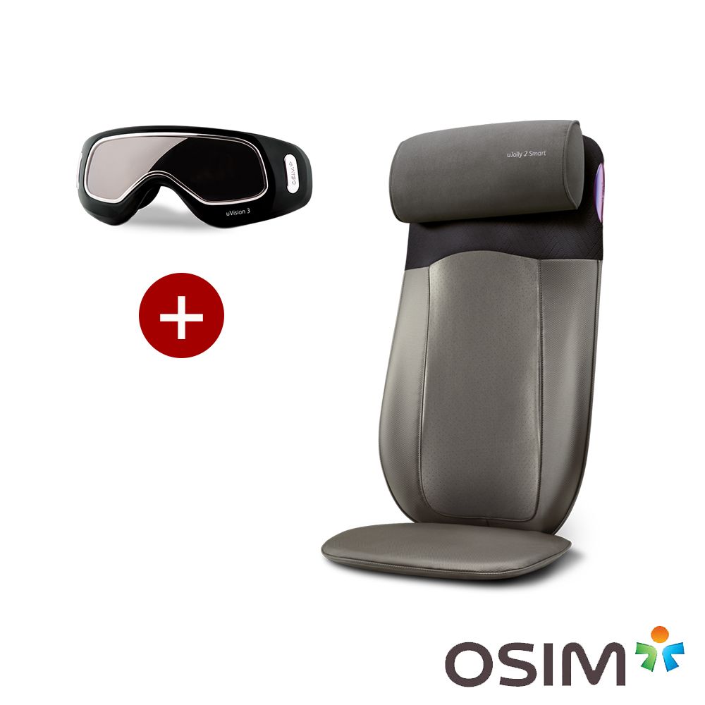 OSIM 智能背樂樂2 OS-290S 灰色 贈護眼樂(按摩椅墊/肩頸按摩) - PChome 24h購物