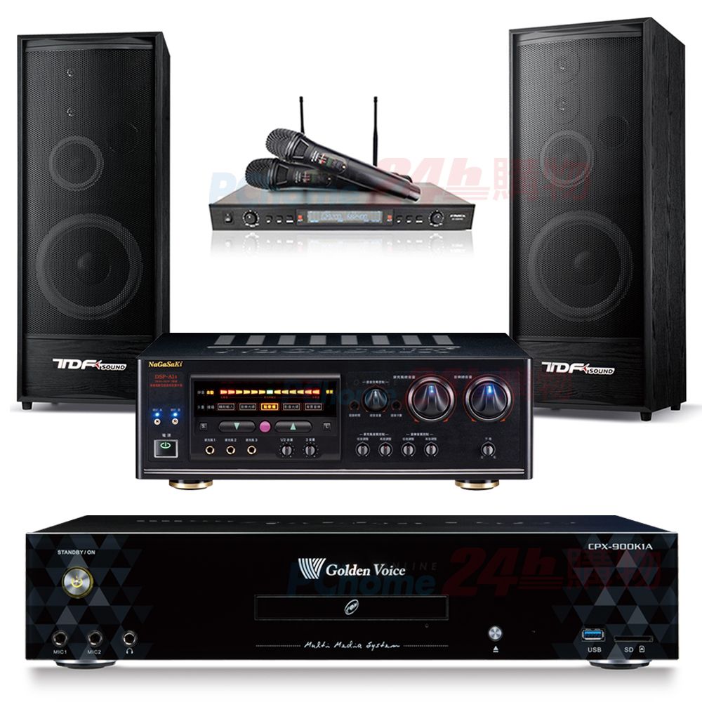 金嗓 CPX-900 K1A伴唱機 4TB+DSP-A1II擴大機+SR-889PRO無線麥克風+TDF K-124喇叭 - PChome 24h購物