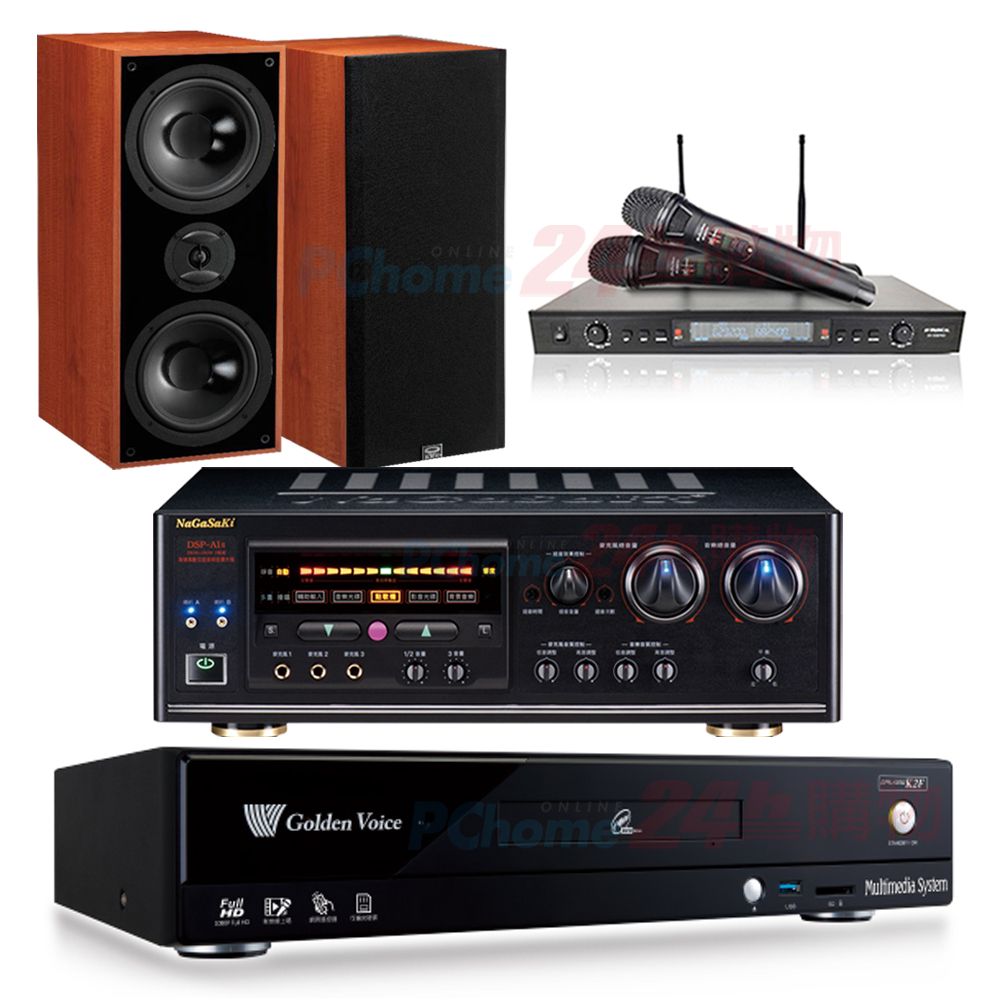 金嗓 CPX-900 K2F伴唱機 4TB+DSP-A1II擴大機+SR-889PRO無線麥克風+KTF DM-827喇叭 - PChome 24h購物