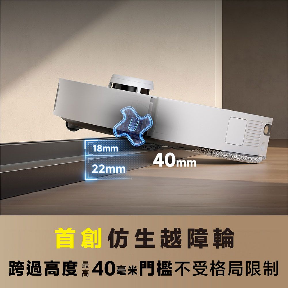 Dreame 追覓科技 L40s Pro Ultra 雙仿生零纏越障掃拖機(越障4cm/0纏繞氣旋滾刷/自潔清洗盤/拖布自動拆) - PChome 24h購物