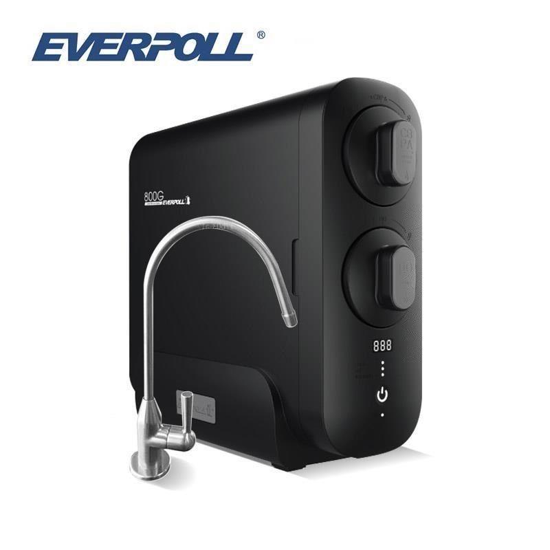 EVERPOLL 愛科濾淨 【南紡購物中心】 直出RO淨水器 RO-800G 搭配H-118 不鏽鋼單冷龍頭 - PChome 24h購物
