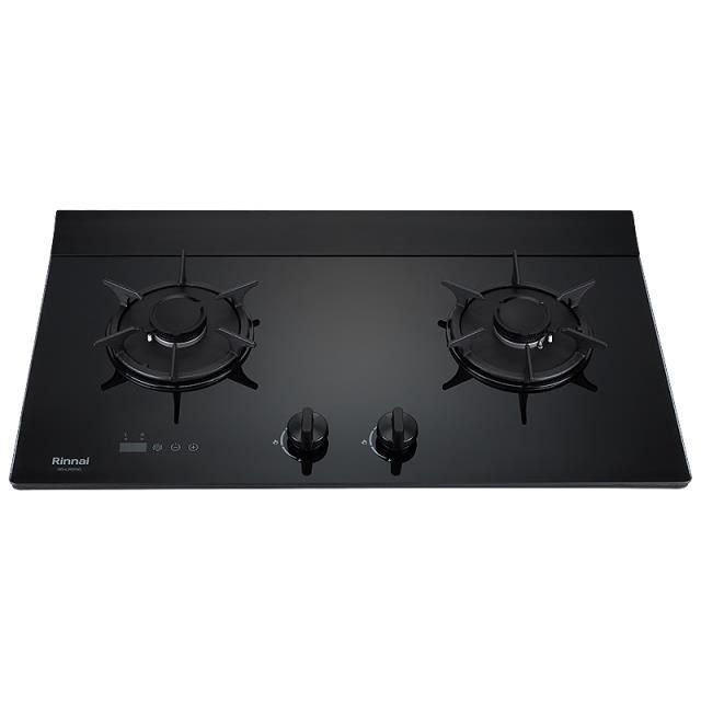 Rinnai 林內 【南紡購物中心】 【RB-L2620G(B)_LPG】檯面式彩焱二口爐 (黑玻)(LED)(定時)桶裝瓦斯(含全台安裝) - PChome 24h購物