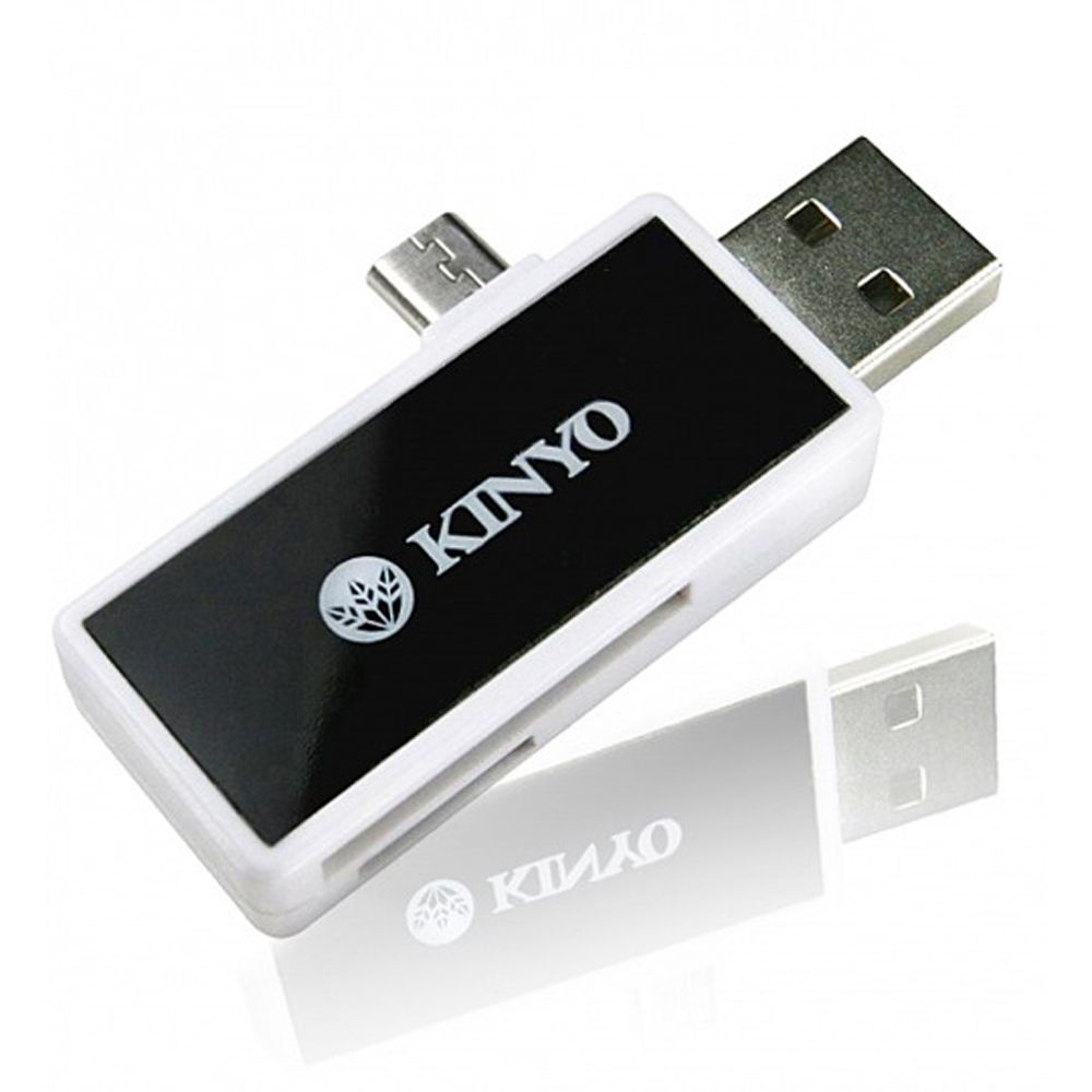 KINYO SD/Micro SD雙介面OTG讀卡機 PCR-362 - PChome 24h購物
