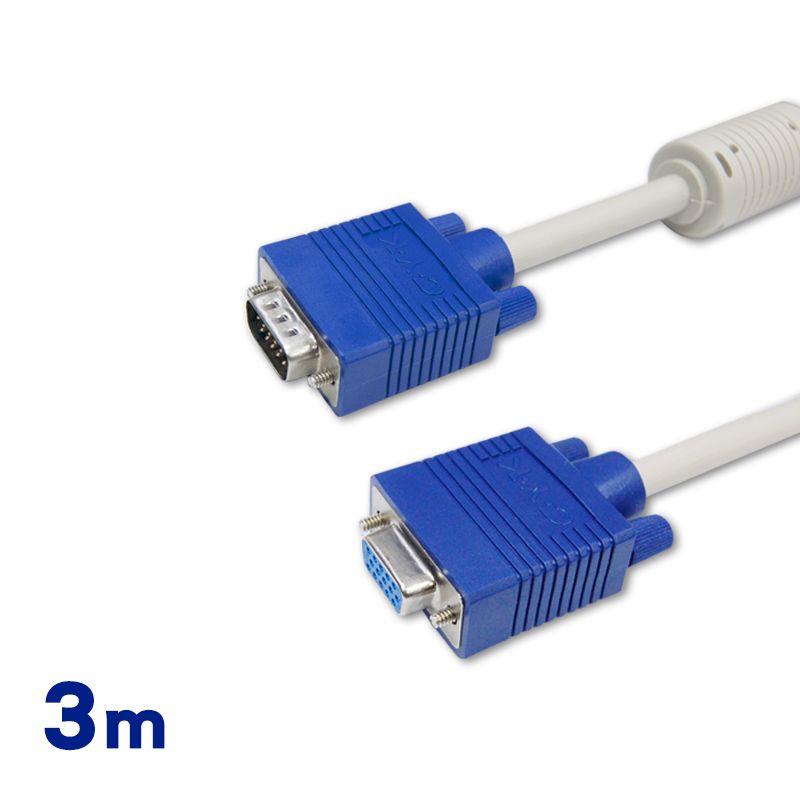 Cable 凱堡 VGA(3+2)顯示器視訊線公-母 3公尺(29HD1515PS03) - PChome 24h購物