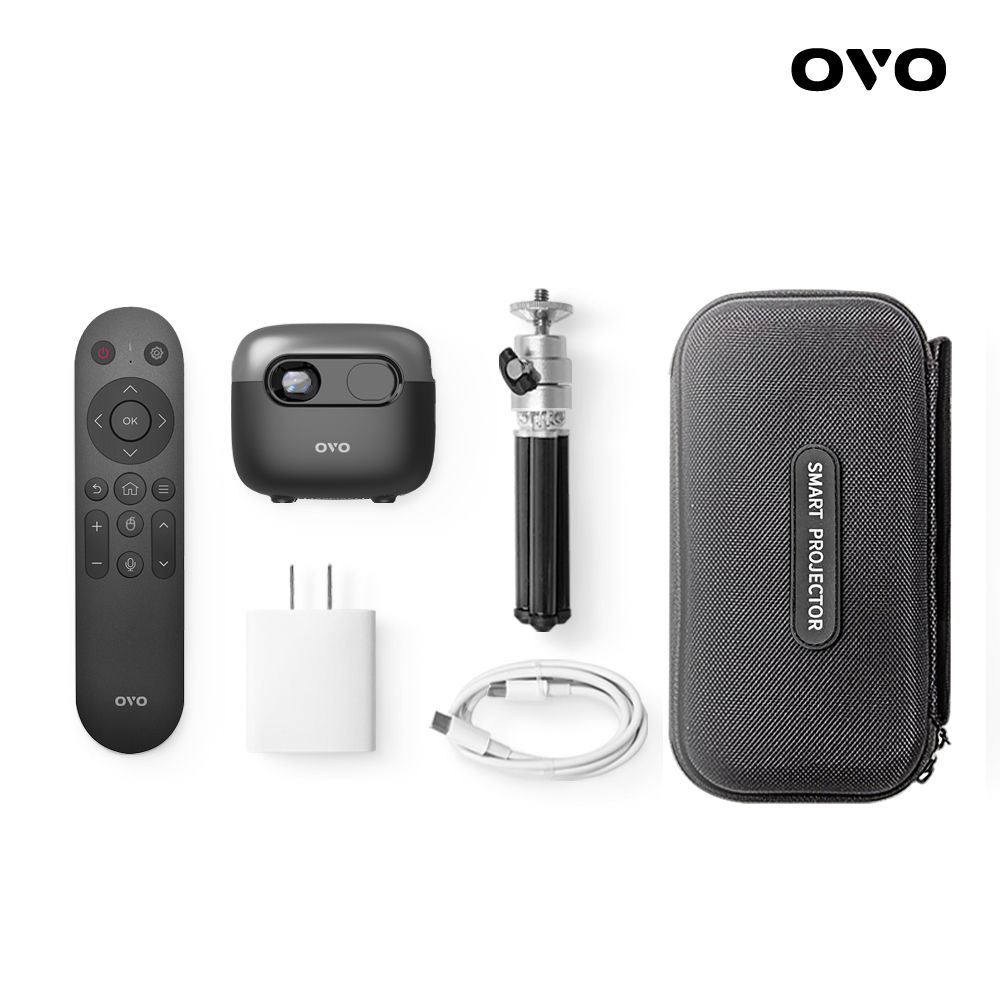OVO 小蘋果智慧投影機 旗艦版(U1-S 鈦銀黑 內建喇叭 娛樂/露營/戶外) - PChome 24h購物
