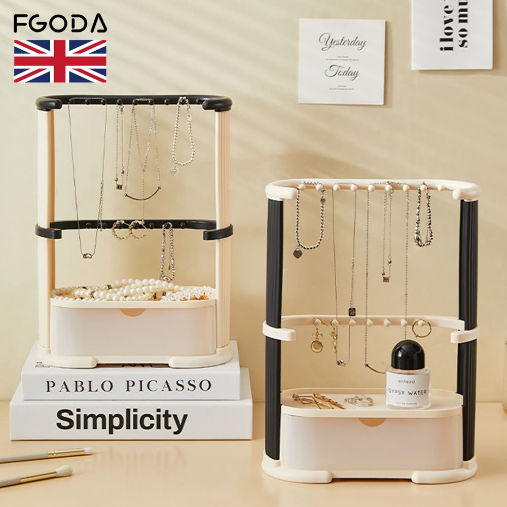 【英國FGODA】可掛式飾品首飾收納架(附抽屜)-多款可選 - PChome 24h購物