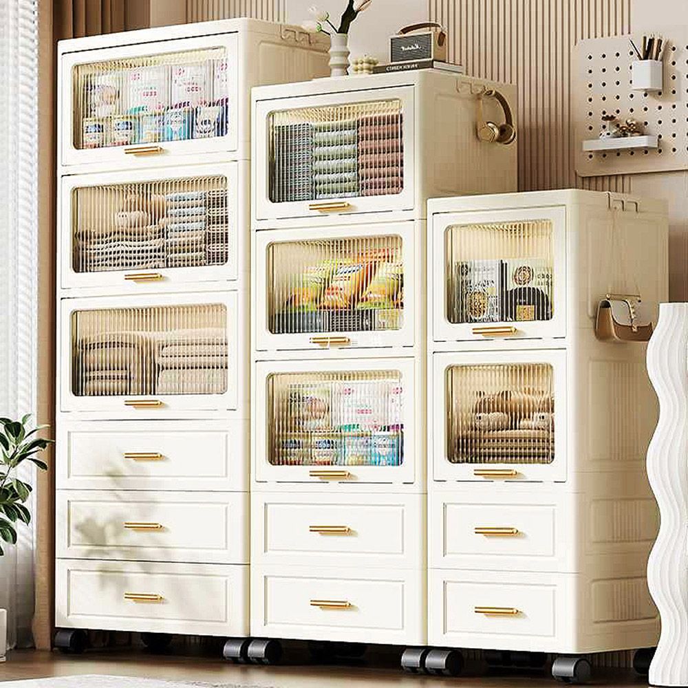 Mr.Box 35面寬上掀蓋式六層收納櫃(3掀蓋+3抽櫃) - PChome 24h購物