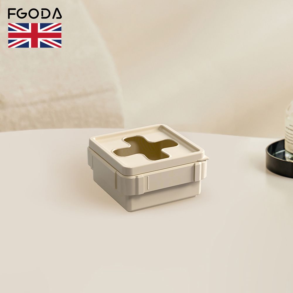 【英國FGODA】方形十字抽取口小物收納盒(小款)-3入 - PChome 24h購物