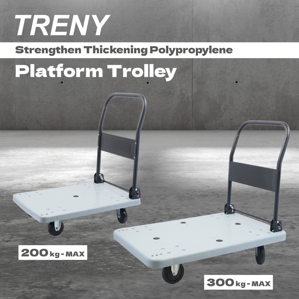 TRENY 加大輪塑鋼手推車 200KG - PChome 24h購物