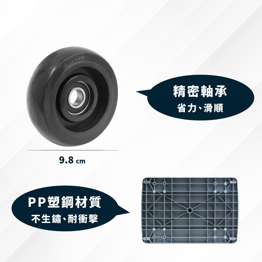 TRENY 加大輪塑鋼手推車 200KG - PChome 24h購物