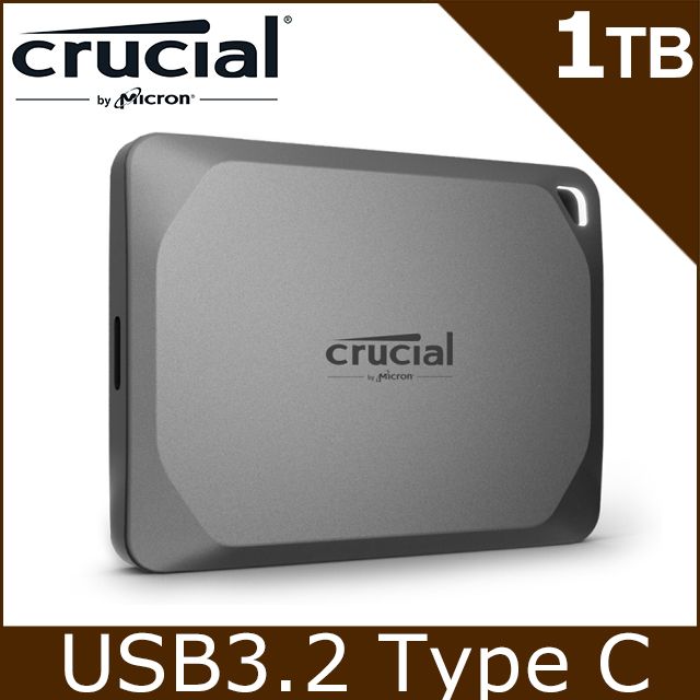 Micron 美光 Crucial X9 Pro 1TB 外接式 SSD (CT1000X9PROSSD9) - PChome 24h購物