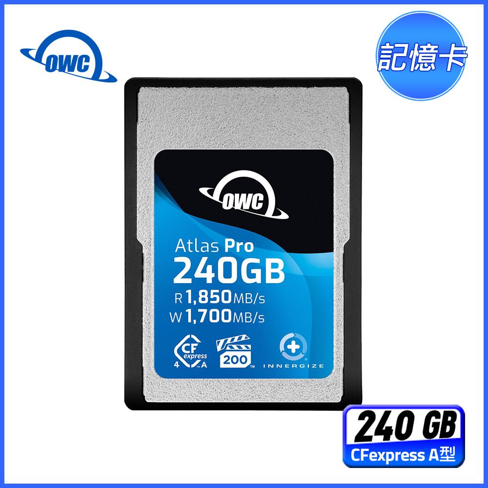 OWC Atlas Pro - 240GB 記憶卡 CFexpress A 型 4.0 - PChome 24h購物