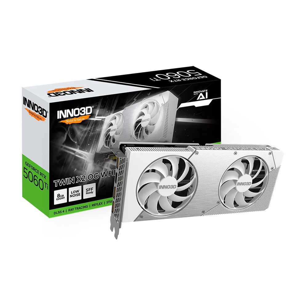 INNO3D 映眾 GeForce RTX 5060TI 8GB GDDR7 TWIN X2 OC WHITE 顯示卡 - PChome 24h購物