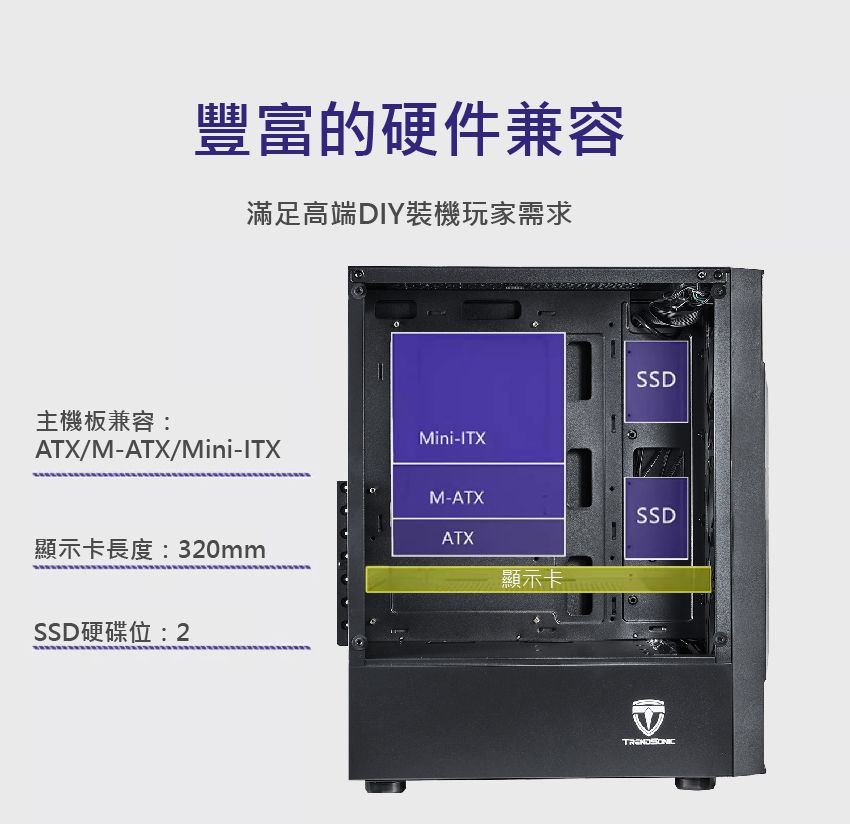 TrendSonic 翰欣 GX330S白 電競機殼 - PChome 24h購物