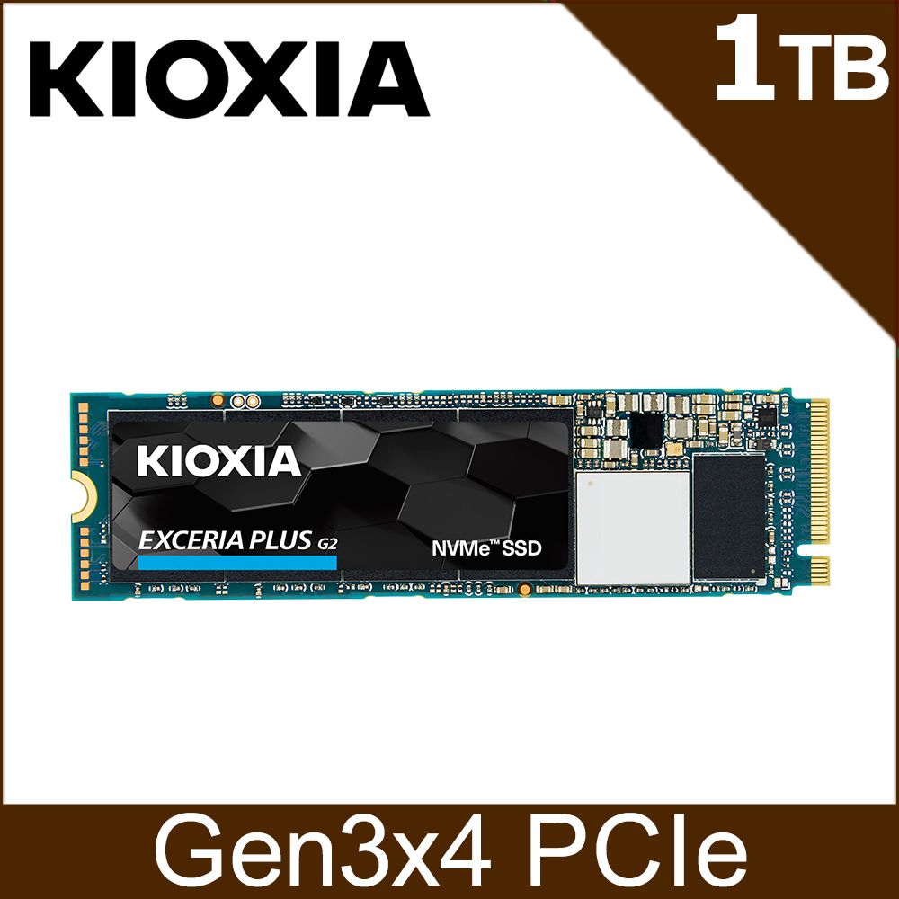 KIOXIA 鎧俠 Exceria Plus G2 SSD M.2 2280 PCIe NVMe 1TB Gen3x4 - PChome 24h購物