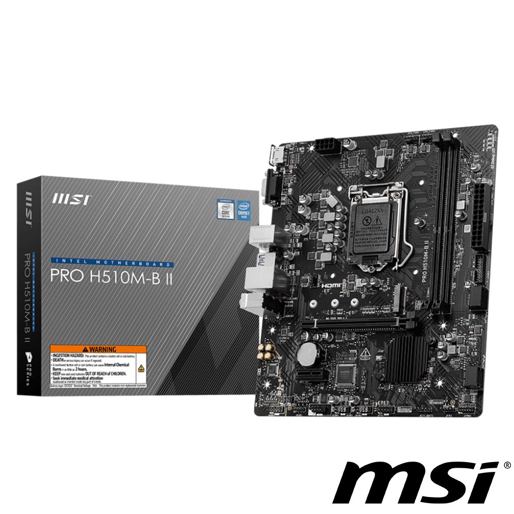 MSI 微星 PRO H510M-B II 主機板 - PChome 24h購物
