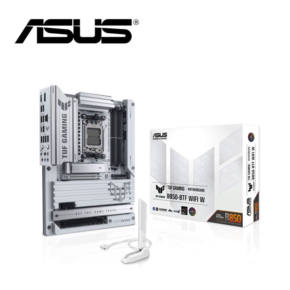 ASUS 華碩 TUF GAMING B850-BTF WIFI W 背插式 主機板+AMD R7 9700X 8核/16緒 (M+C組合包) - PChome 24h購物