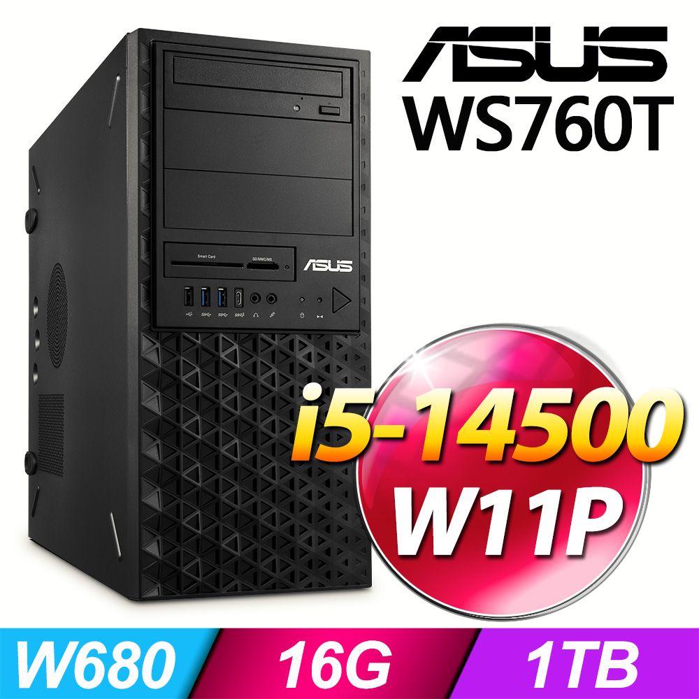 ASUS 華碩 (商用) WS760T 系列 -i5處理器/ 16G記憶體 / 1TB SSD / Win11專業版繪圖工作站 - PChome 24h購物