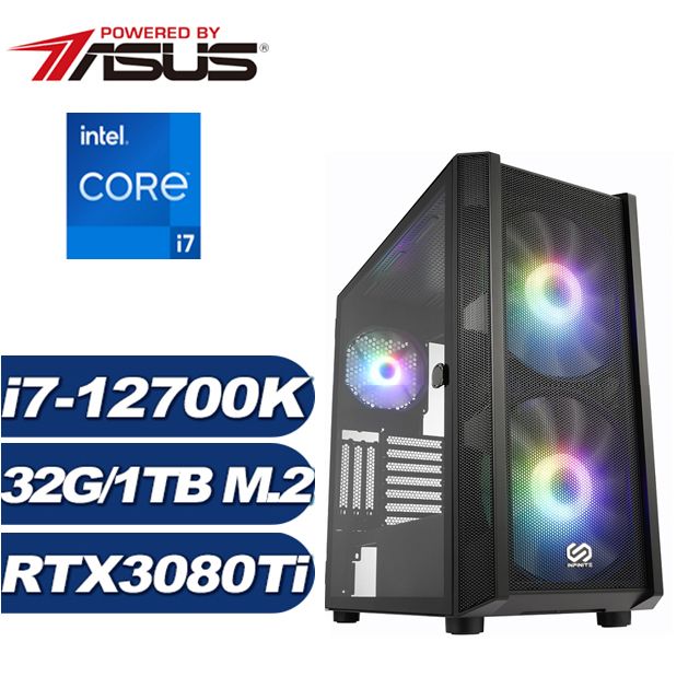 Intel 英特爾 華碩Z690平台「鬼宿領主II」i7十二核RTX 3080 Ti獨顯電腦 - PChome 24h購物