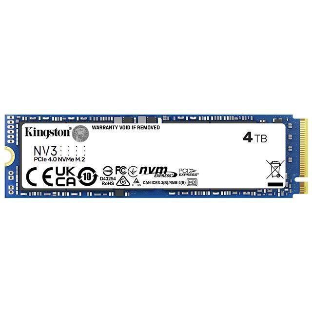 Kingston 金士頓 NV3 4TB 4T M.2 2280 Nvme PCIE 4 SSD SNV3S/4000G - PChome 24h購物