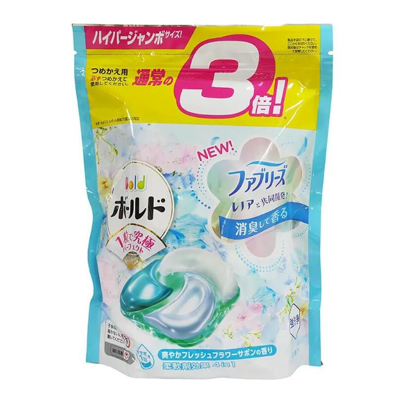 【日本P&G Bold -2入組】3倍炭酸 4D洗衣膠球補充包33入-清新皂香 - PChome 24h購物