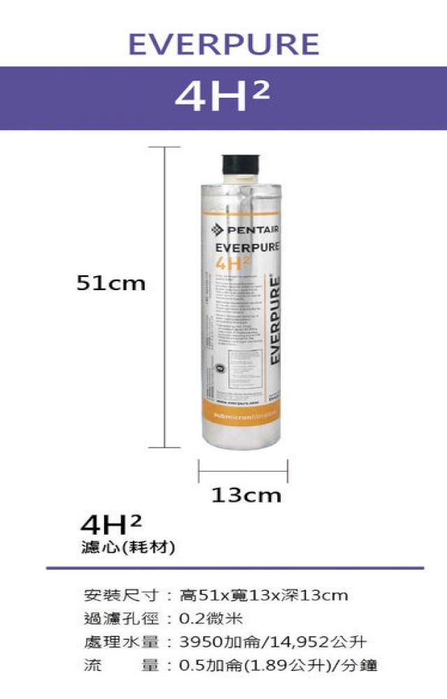 EVERPURE 4H2 除鉛抑菌 濾心 平行輸入 (DIY更換) - PChome 24h購物