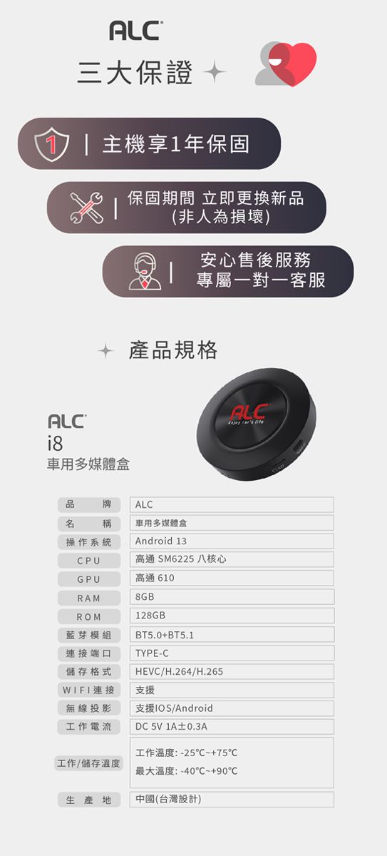 ALC Carplay車用多媒體盒 I8 支援有線Apple CarPlay和Android Auto - PChome 24h購物