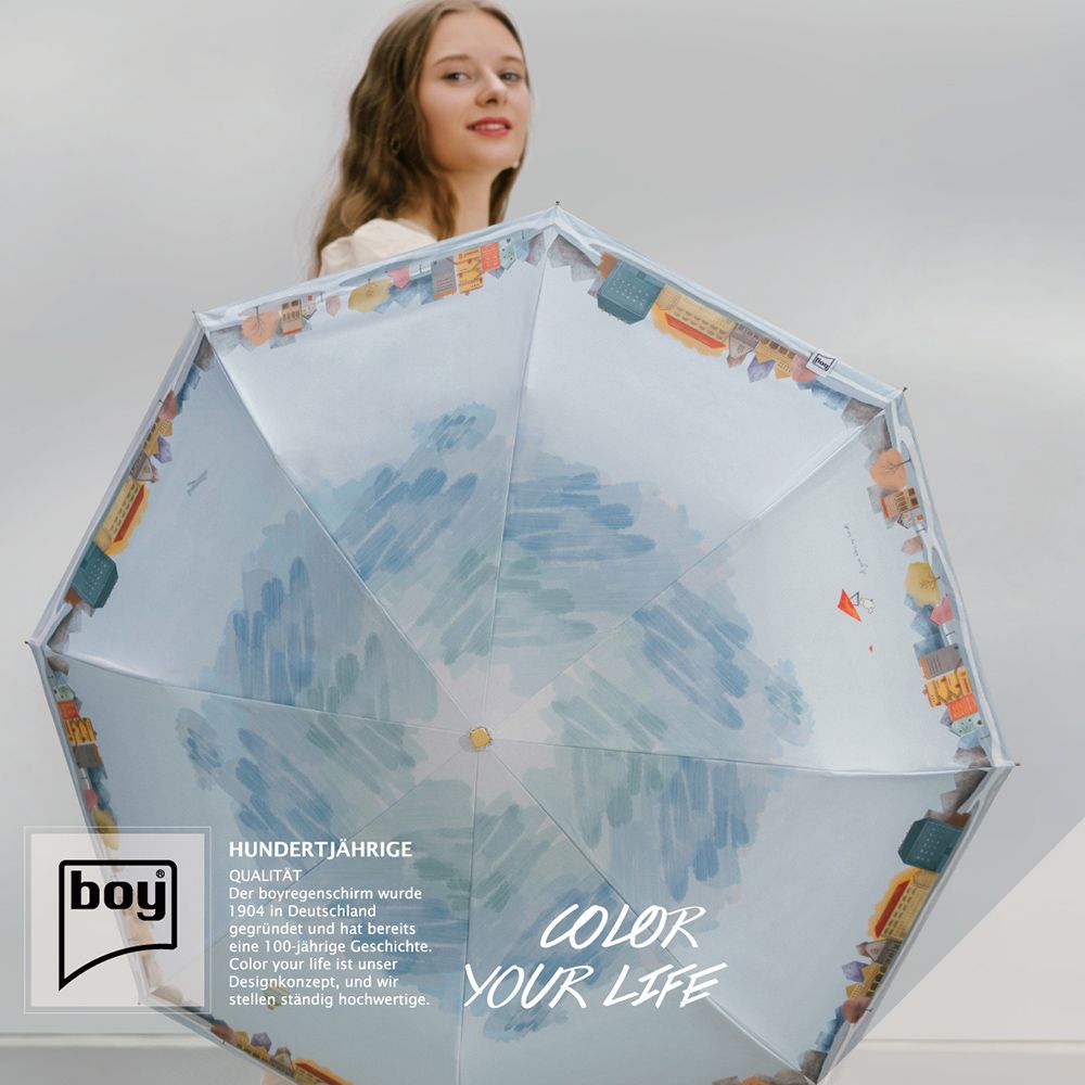 boy umbrella 【德國boy】全遮光防曬晴雨傘(小熊旅行-歐洲熱氣球) - PChome 24h購物