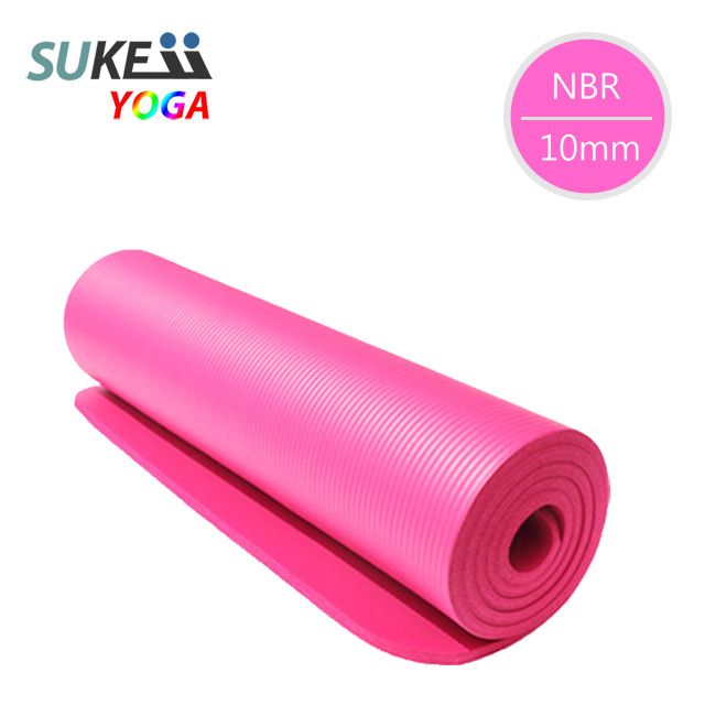SUKEII [] NBR高密度瑜珈墊(10mm) 粉色x2 +瑜珈磚x2 - PChome 24h購物