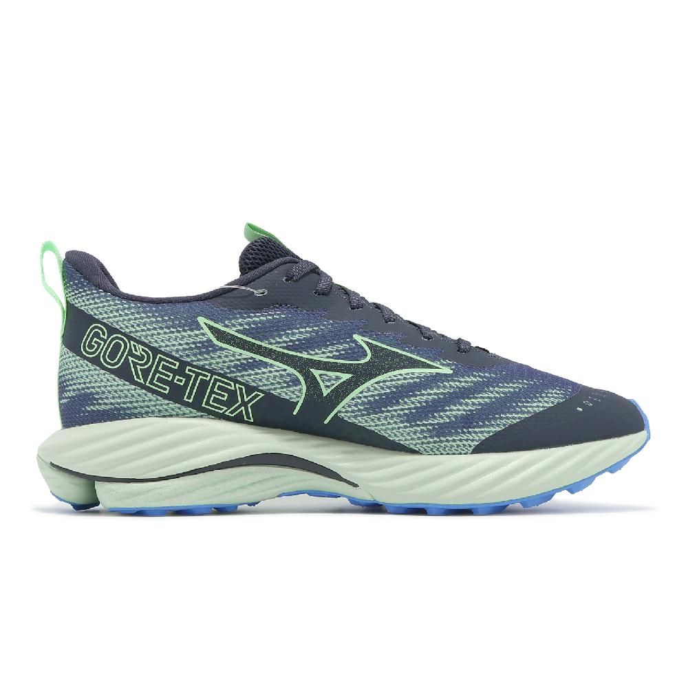 MIZUNO 美津濃 慢跑鞋 Wave Rider GTX 2 男鞋 超寬楦 藍綠 防水 支撐 波浪片 運動鞋 J1GC2480-51 - PChome 24h購物