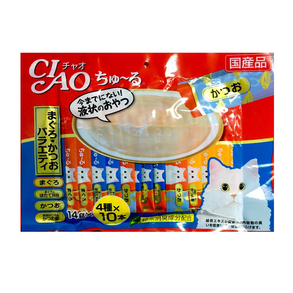 CIAO 日本 啾嚕燒肉泥 量販 綜合包 SC-132 鮪魚& 鰹魚綜合 14g (40入) - PChome 24h購物