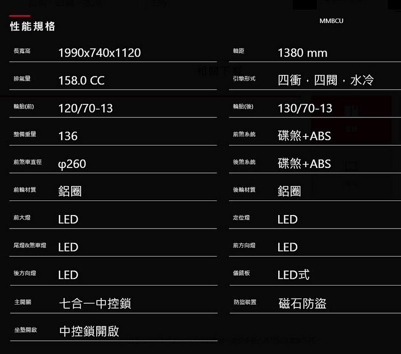SYM 三陽 曼巴 2024全新車 MMBCU 158 TCS/ABS/雙碟煞/智慧油電 七期 - PChome 24h購物