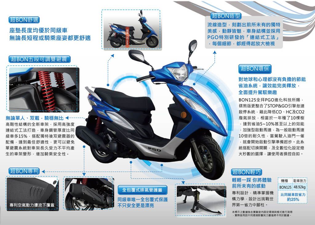 PGO 摩特動力BON 125 ABS - PChome 24h購物