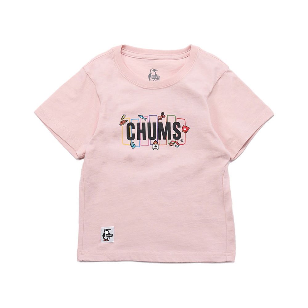 CHUMS Kids What to do in Camping T-Shirt 短袖上衣 中大童 霜粉色-CH211314R058 - PChome 24h購物