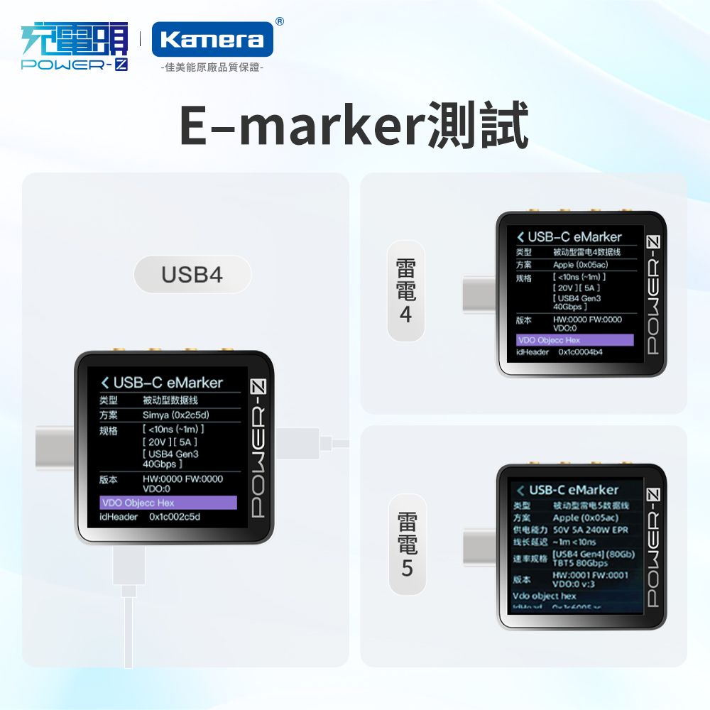 POWER-Z USBC口 1.54吋螢幕 測240W大功率PD 3.1 50V 6A 充電頭測試儀 KM003C 電壓電流 PD USB 電流檢測儀 - PChome 24h購物