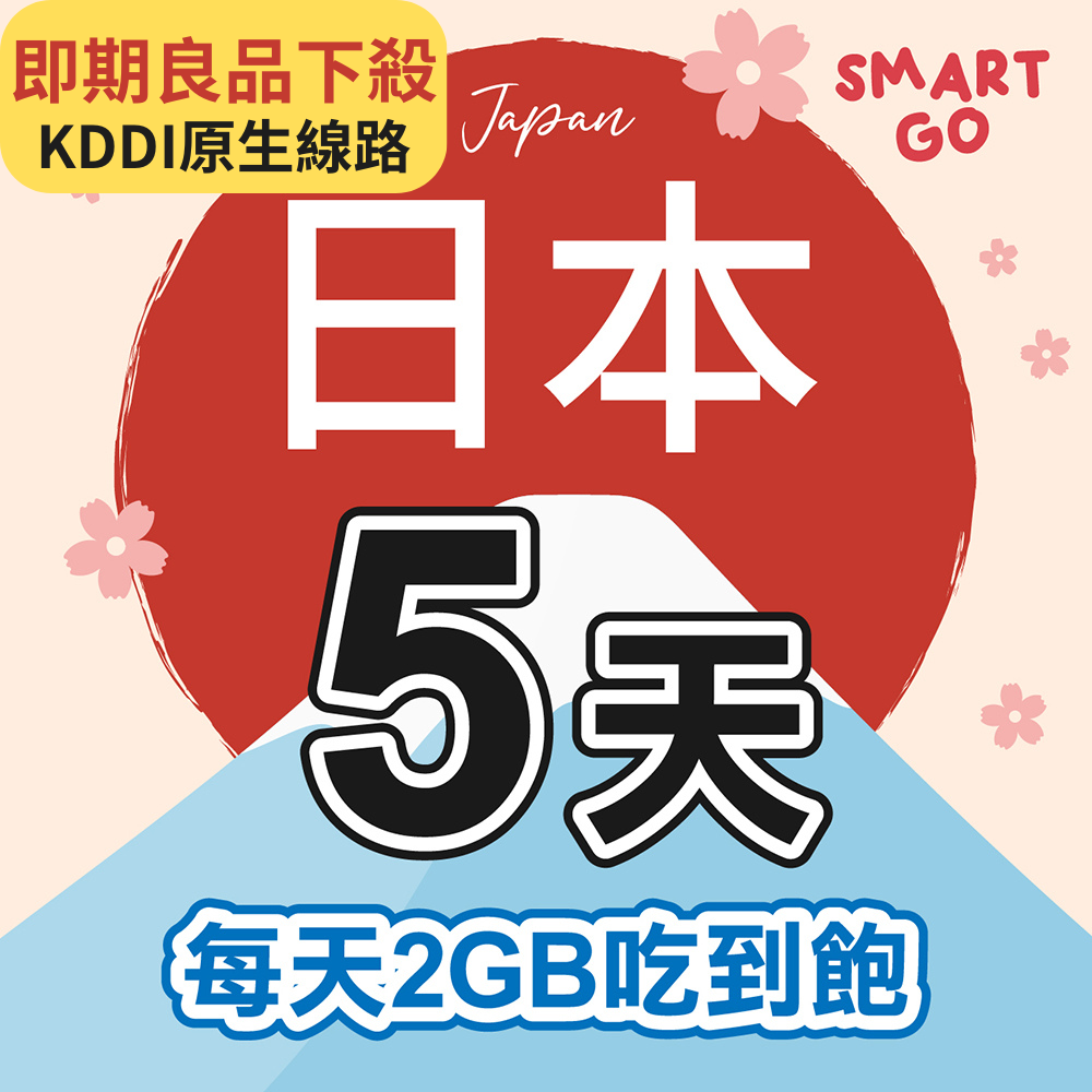 【限時下殺 $379】日本5天每天2GB吃到飽上網卡(KDDI) 6/30前需使用完畢 - PChome 24h購物