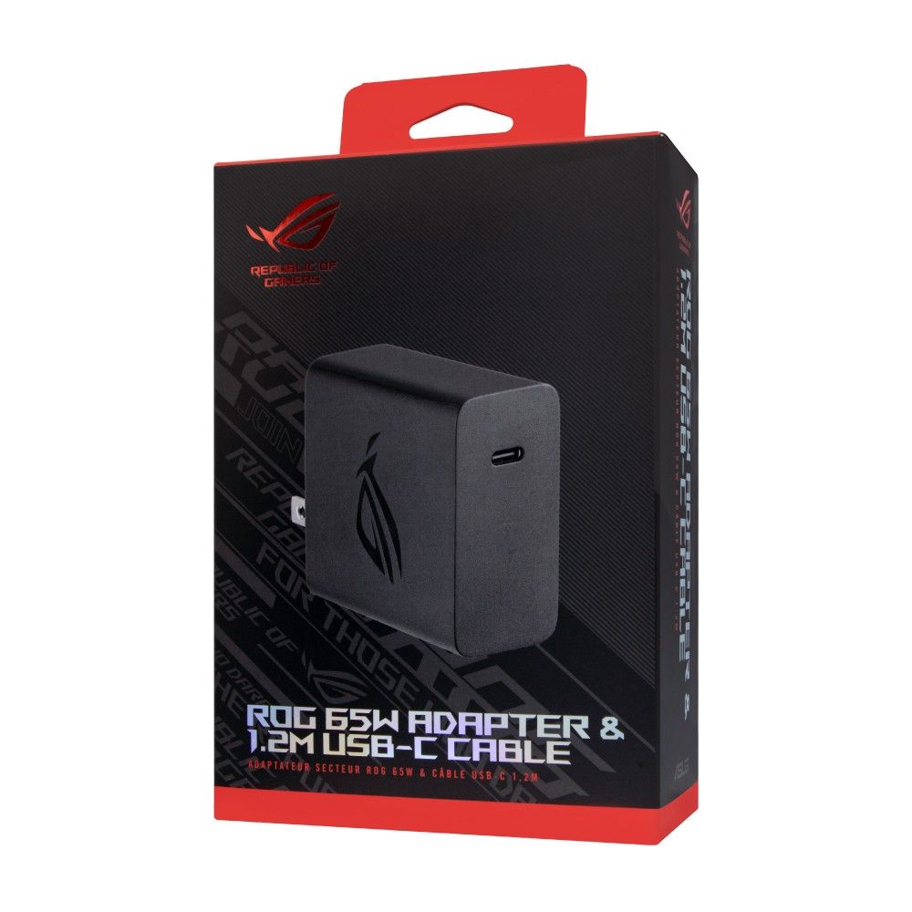 ASUS 華碩 原廠 ROG 65W 快充充電組-2024新款 (含65W快充充電器+Type C線1.2M) - PChome 24h購物