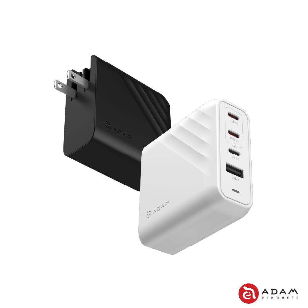 ADAM 亞果元素 P100 GaN 100W 四孔快速電源供應器 美規 送USB-C 100W 充電傳輸線 - PChome 24h購物