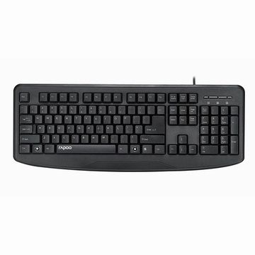 RAPOO 雷柏 USB有線鍵盤NK2500加購KINYO紓壓滑鼠墊MP-231 - PChome 24h購物