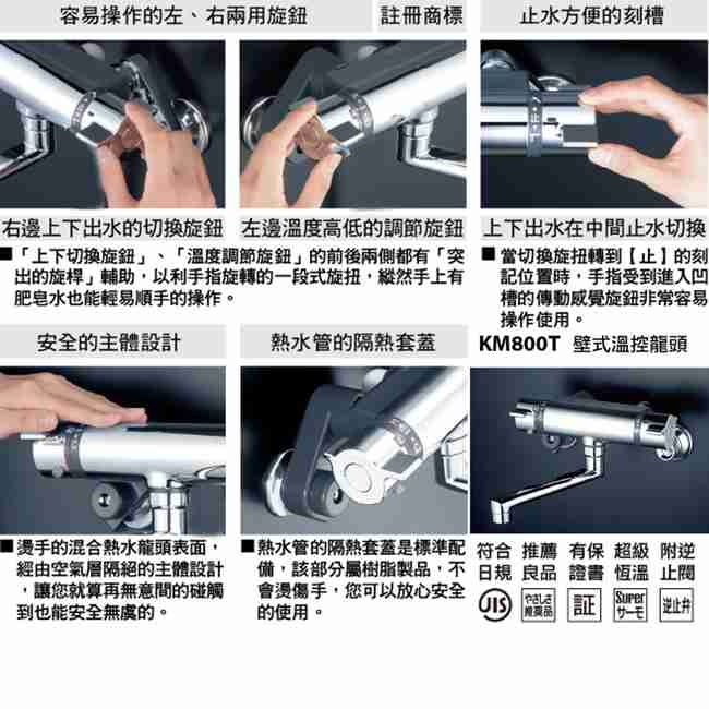 KVK KM800T壁式溫控浴缸龍頭 - PChome 24h購物